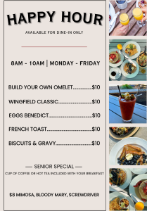 David's Menu - Red Hawk Golf and Resort